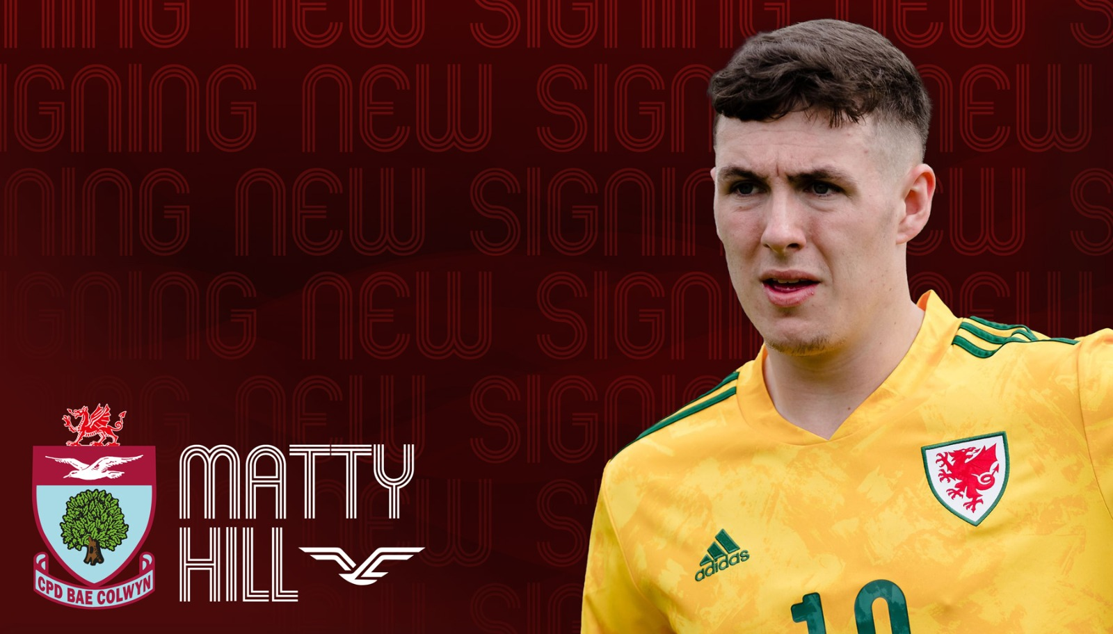 Matty Hill signs for the Bay - Colwyn Bay FC / CPD Bae Colwyn