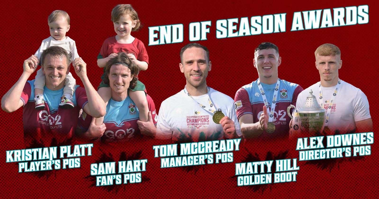 Sam Hart wins Supporters' Award - Colwyn Bay FC / CPD Bae Colwyn